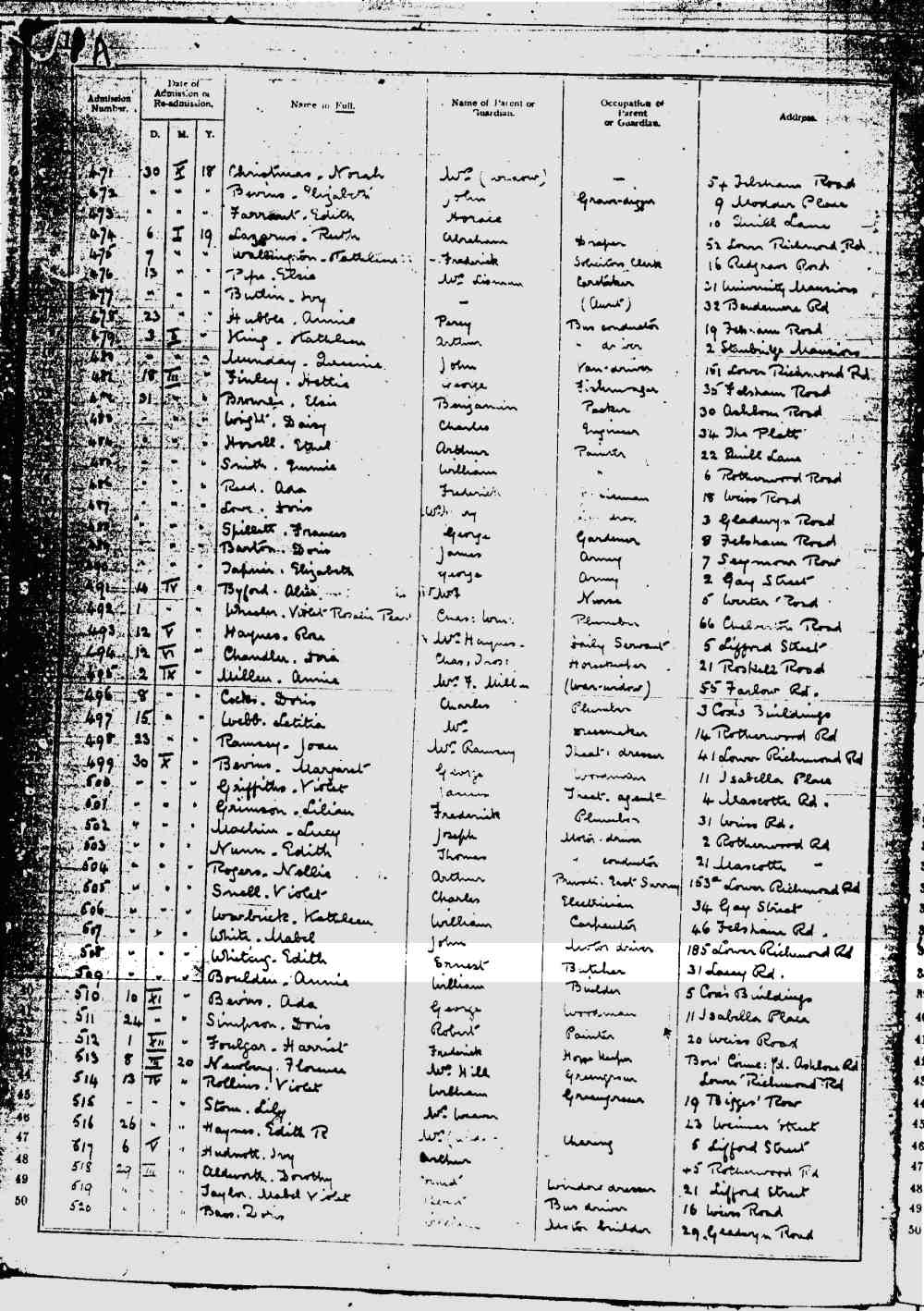 Whiting Family - Documents